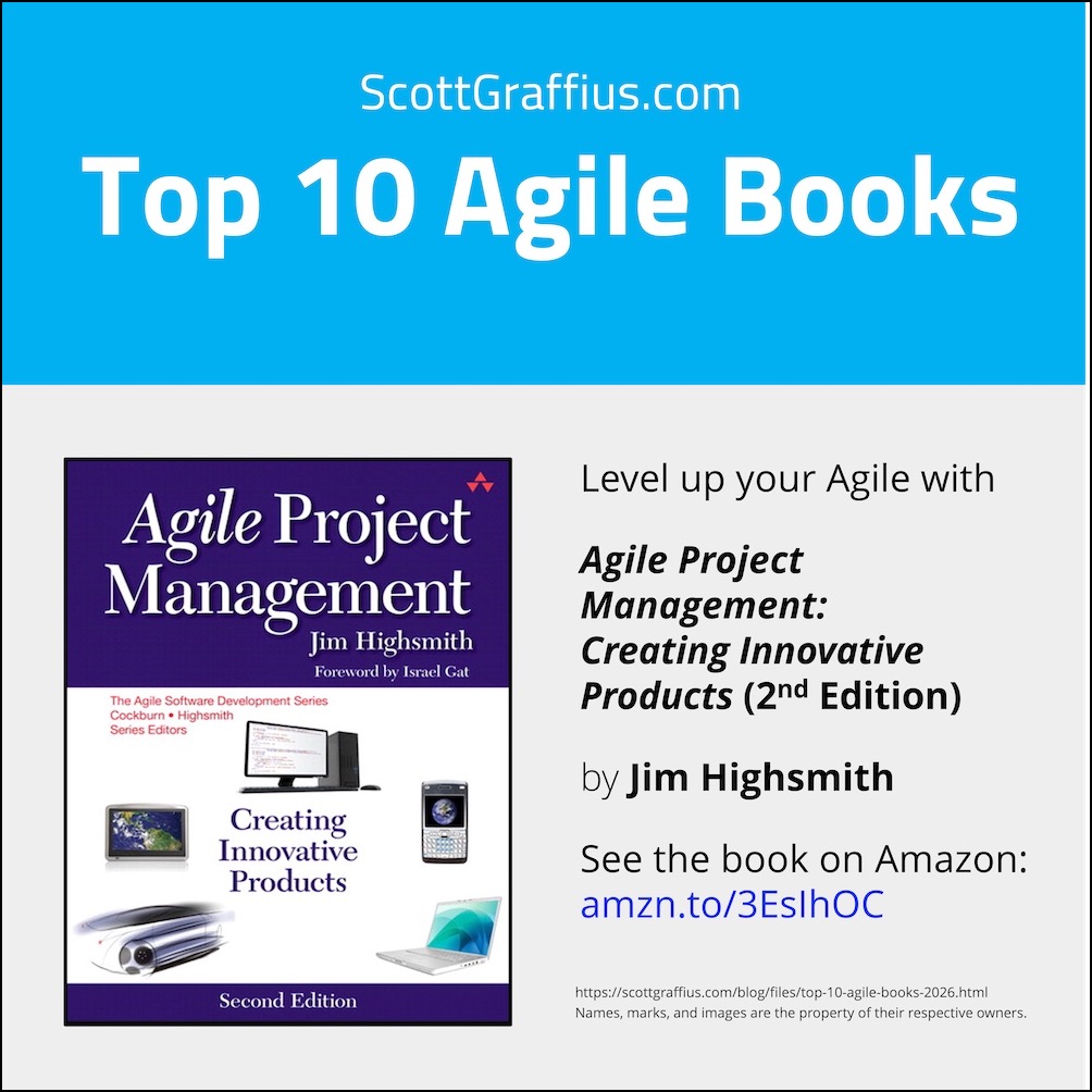 Top 10 Agile Books | ScottGraffius.com | Blog | Intersection of Project ...