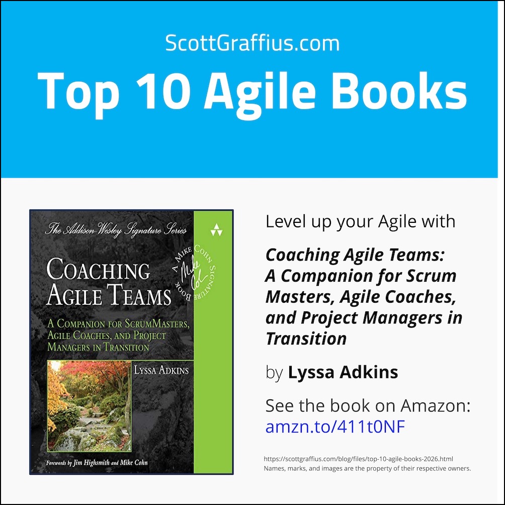 Top 10 Agile Books | ScottGraffius.com | Blog | Intersection of Project ...